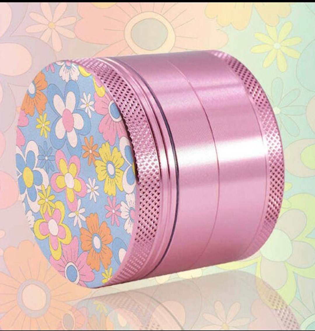 2.5 Herb Grinder Retro Flower Design Herb Grinder Premium Aluminum or ...