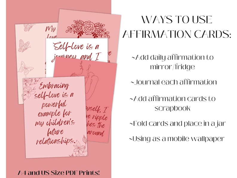 Self-love Gifts Affirmation Cards Personal Growth - Etsy