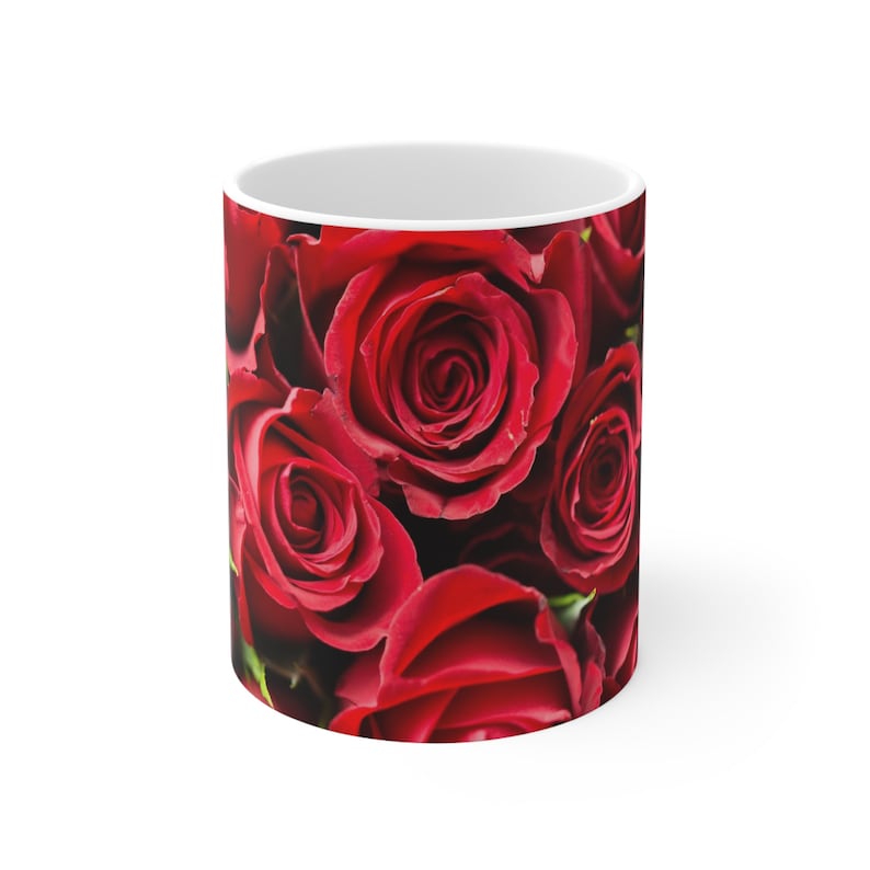 Red Roses Mug,red Rose Gift,red Rose Lover Gift,red Rose Coffee Mug ...