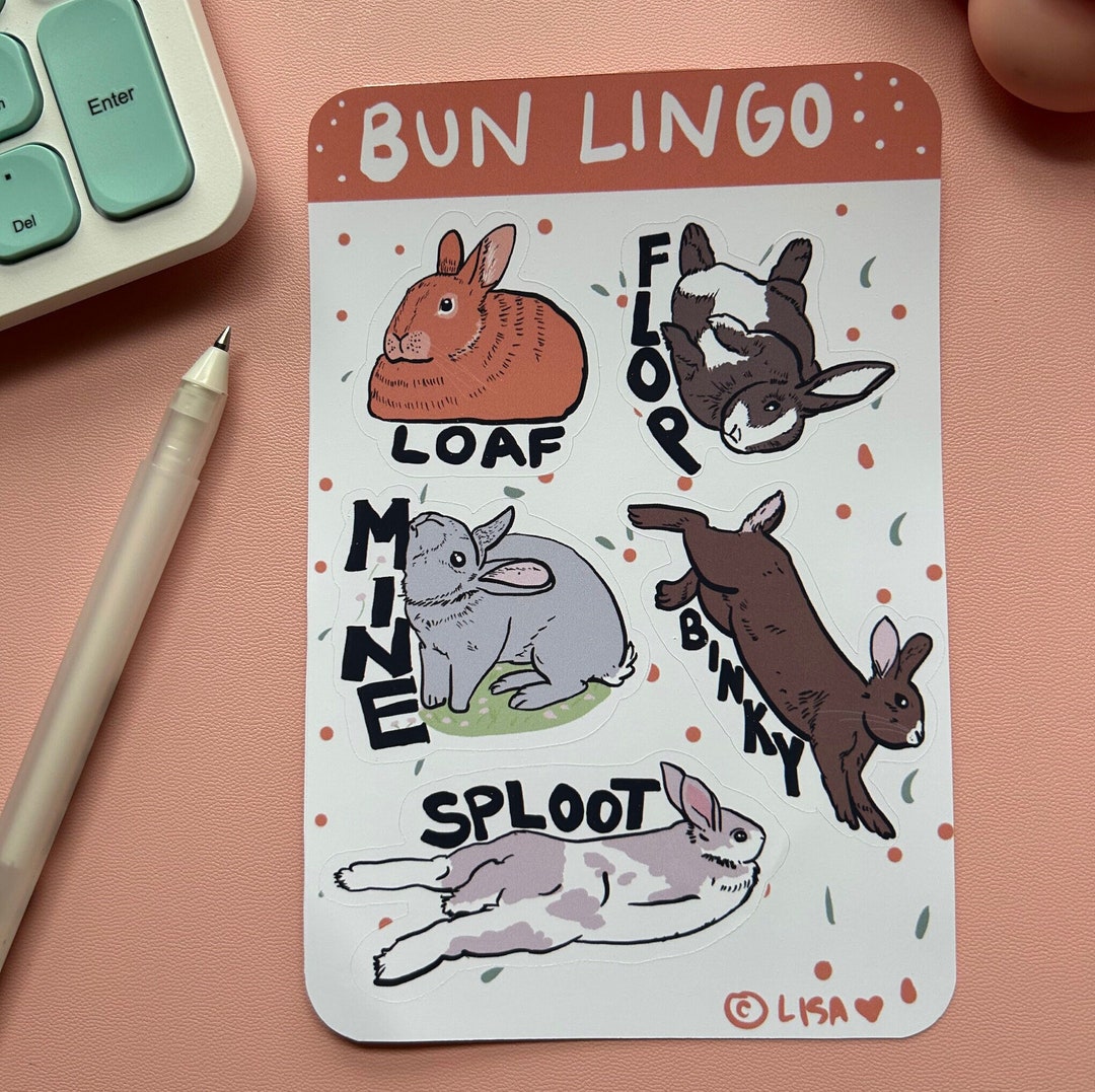 Bun Lingo Sticker Sheet | Bunny Stickers | Planner and Bullet Journal ...