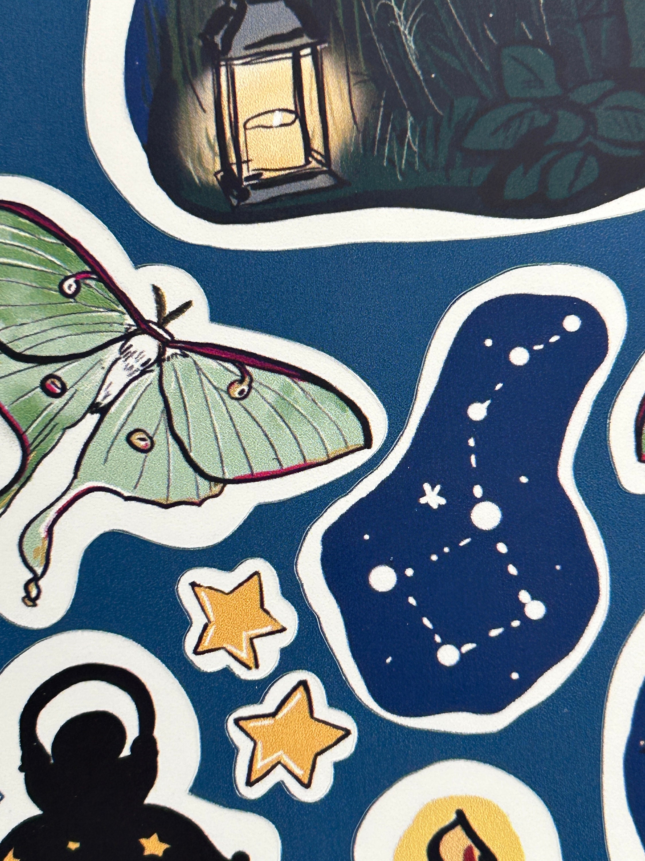Night Garden Sticker Sheet | Summer Stickers | Planner and Bullet ...