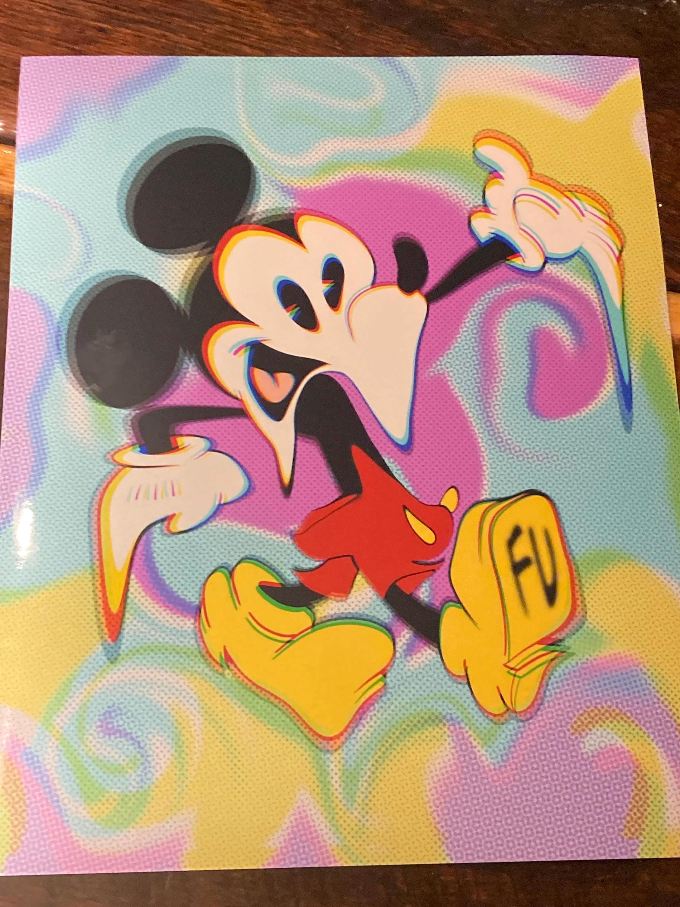 Melting Mickey Mouse Art Print - Etsy