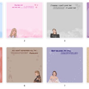 Evermore Taylor Swift Inspired Post-it Note Pads Swiftnotes - Etsy