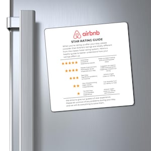 Airbnb Guest Review Magnet – 5 Star Rating Guide & Superhost Checklist ...