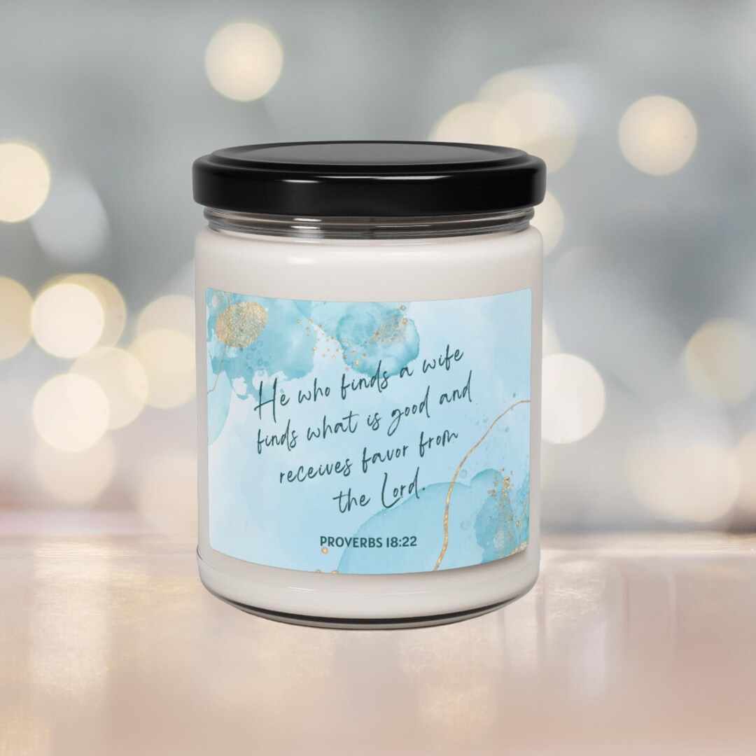 Christian Candle,bible Verse Candle,scripture Candle Gift,wedding Gift ...