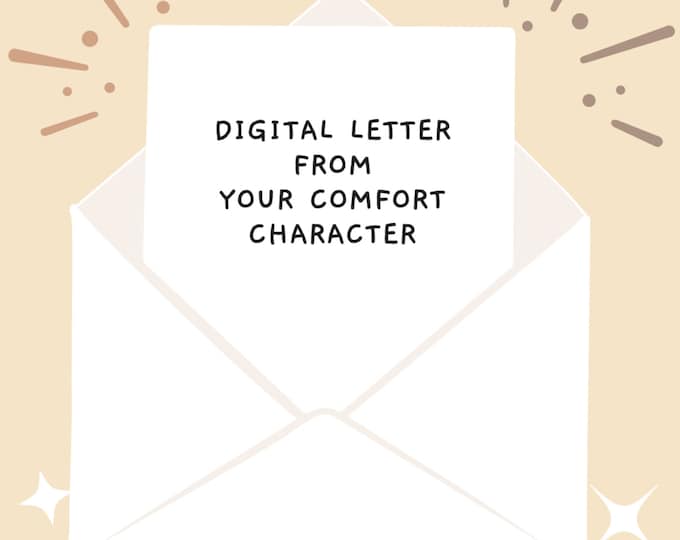 Digital Letter From Your Comfort Character - Etsy