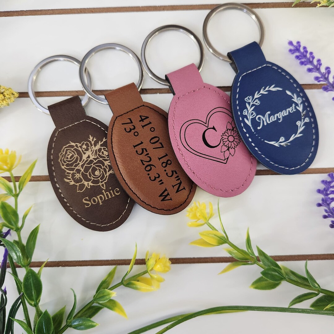 Customized Leather High Quality Key Chain, Personalized Key Chain ...
