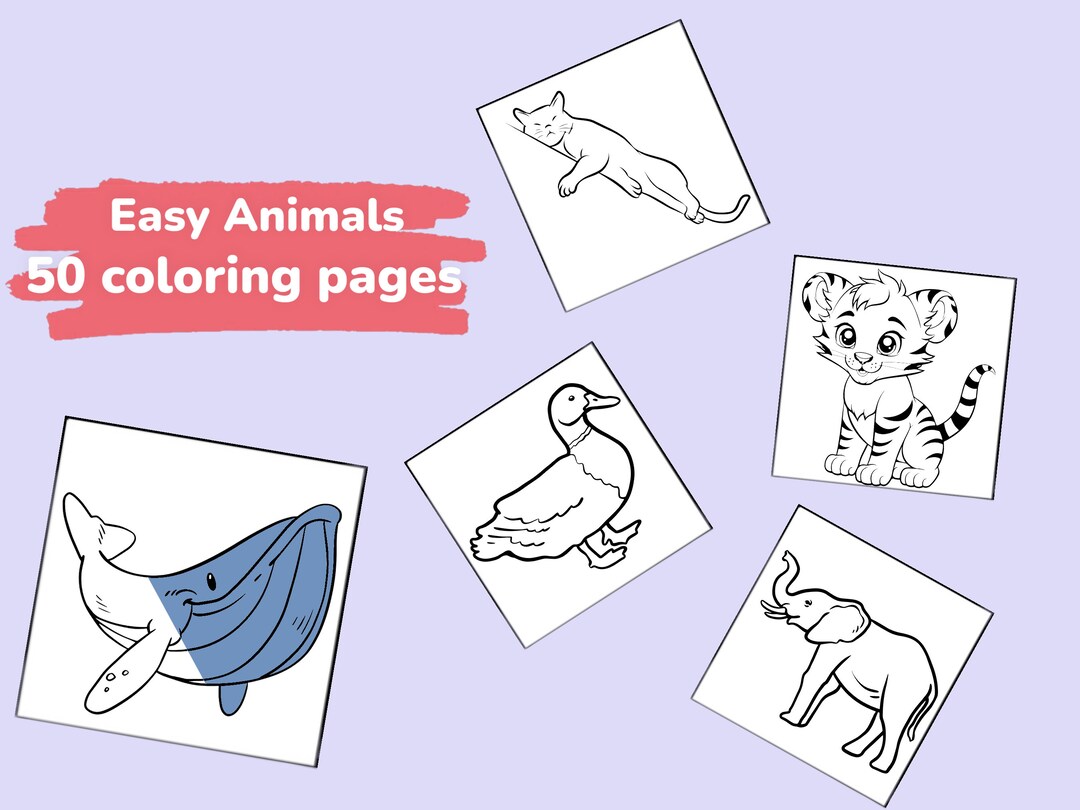 50 Easy Animals Coloring Pages for Kids, Coloring Pages, Kids Coloring ...