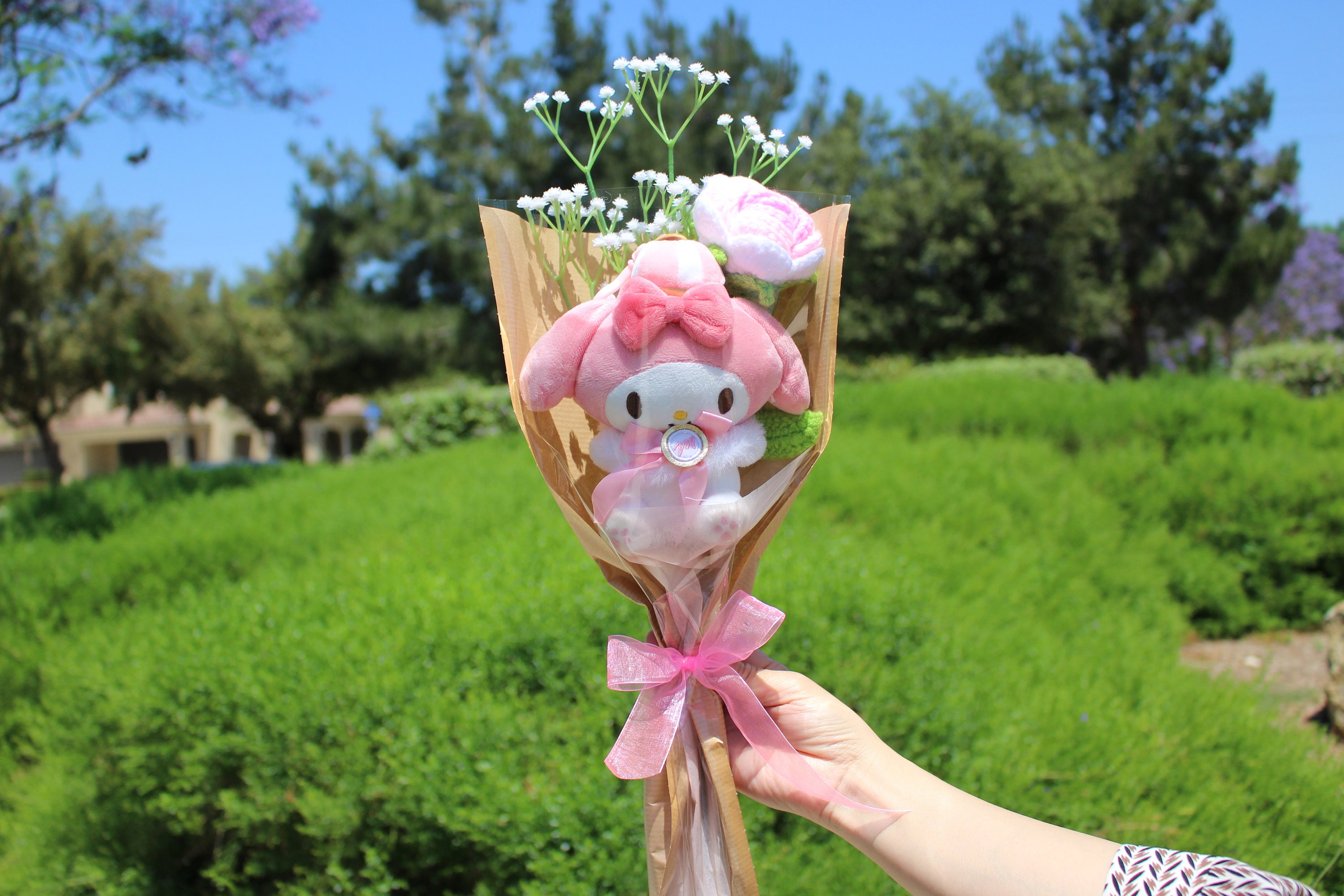 Sanrio Crochet Bouquet, Sanrio Crown Series, Crochet Flowers Bouquet, Sanrio Gift, Valentine's ...