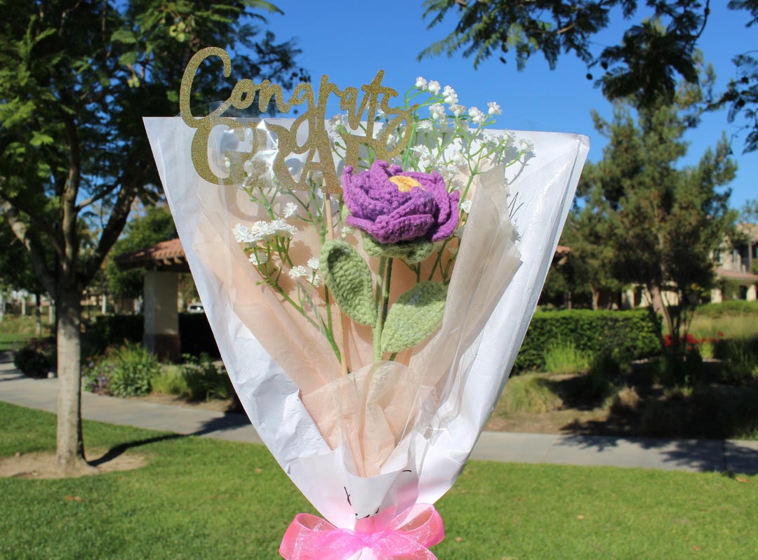 Graduation Crochet Bouquet, Graduation Bouquet, Handmade Graduation ...