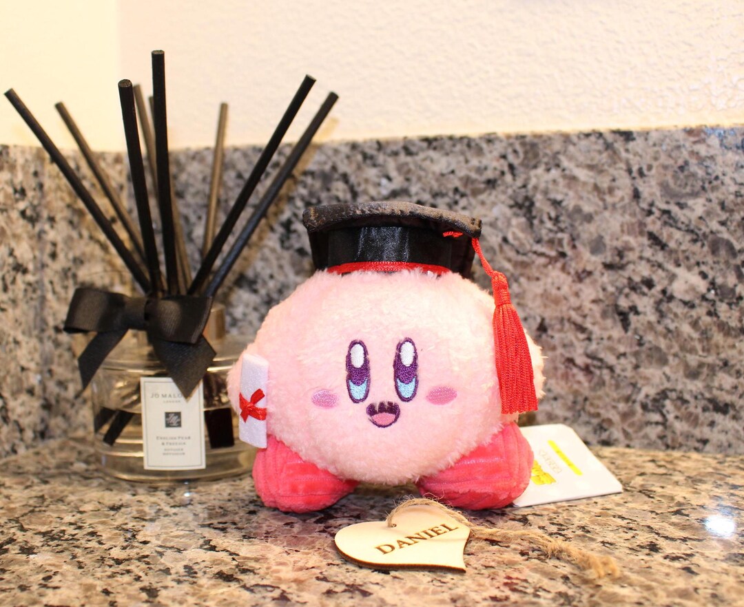 Graduation Kirby Plush, Personalized Kirby Plush, Kirby Plush, Heart ...