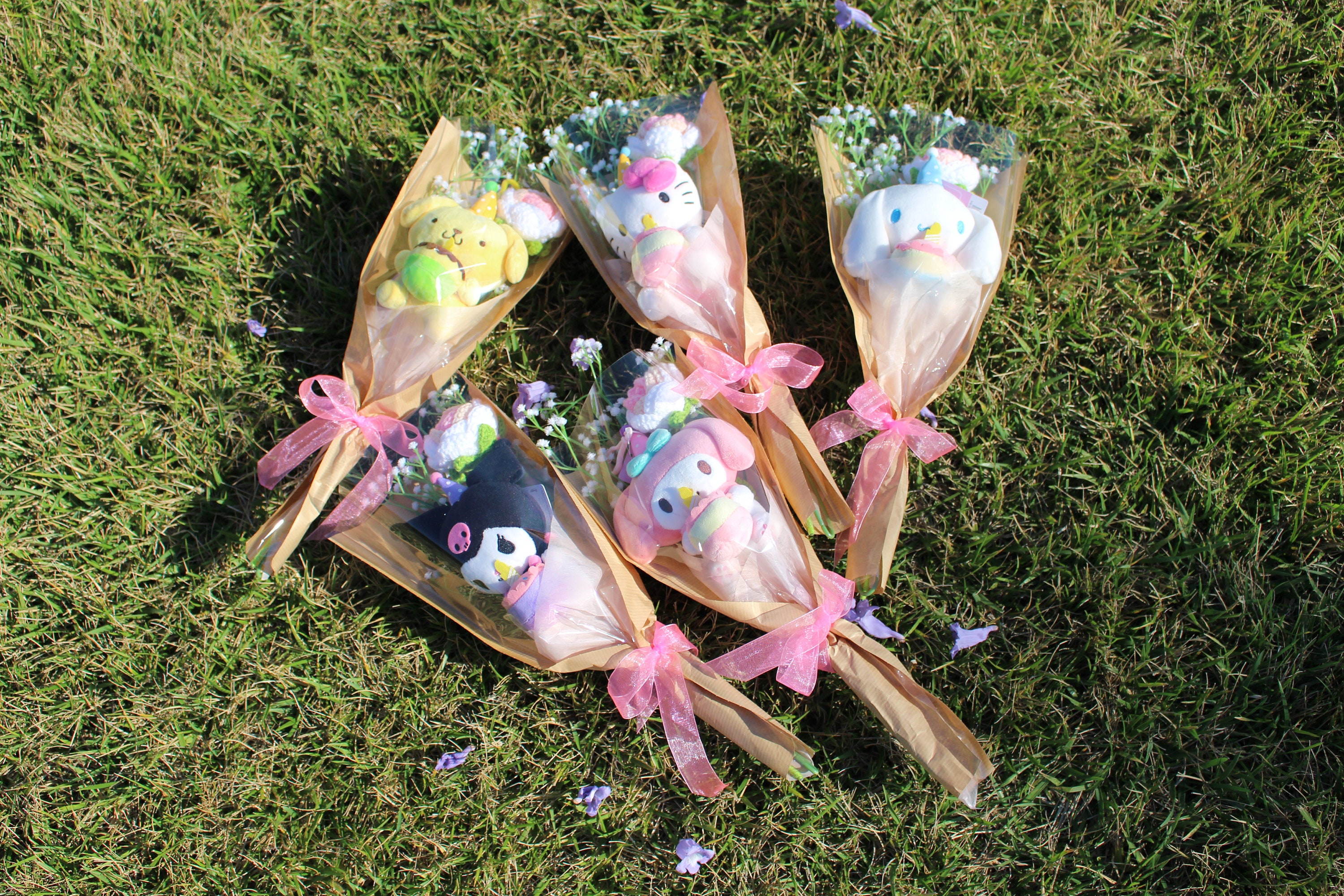 Sanrio Crochet Bouquet, Sanrio Birthday Series, Crochet Flowers Bouquet, Birthday Bouquet ...