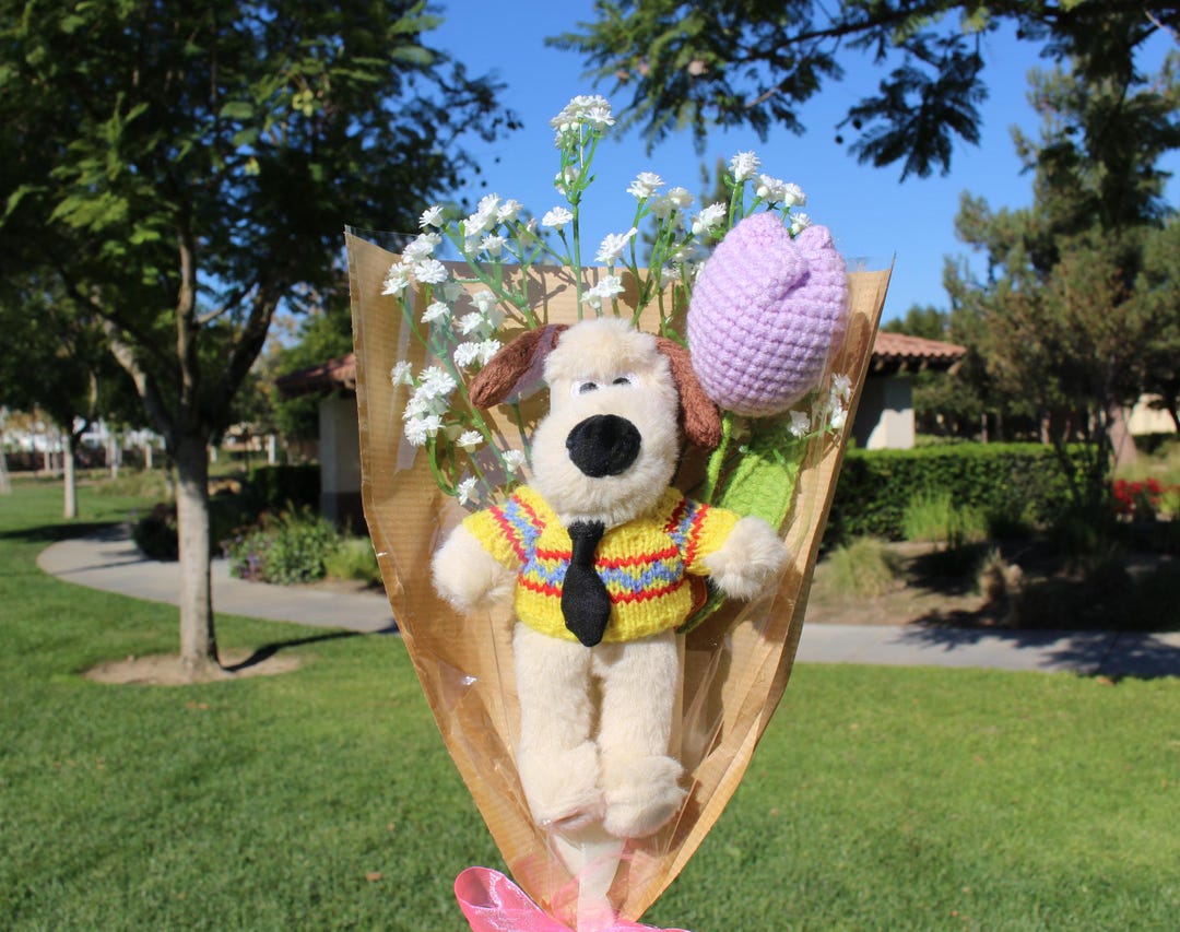 Gromit Crochet Bouquet, Crochet Flowers Bouquet, Girl Friends Gifts ...