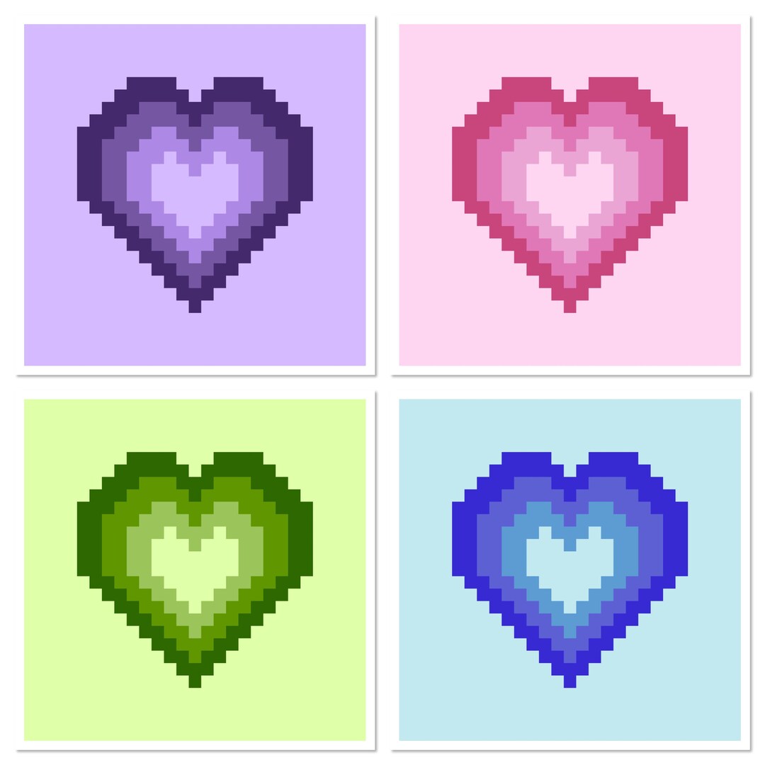 ANIMATED HEART SCREENSAVER Pixel Art Animation Bundle - Etsy