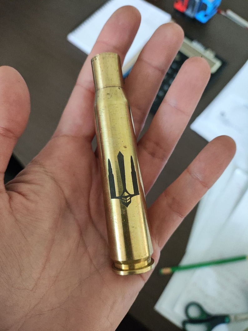 Spent Casing Engraved 12.7 Sleeve Bullet - Etsy UK
