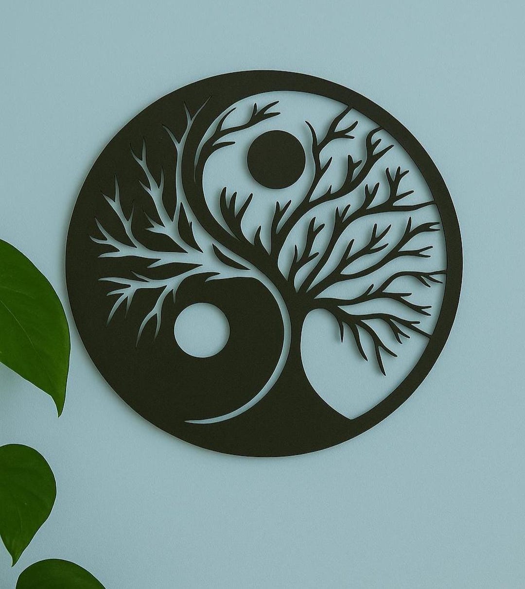 Yin Yang Tree Wall Art – 3D Printed PLA Decor | Spiritual Home Decor ...