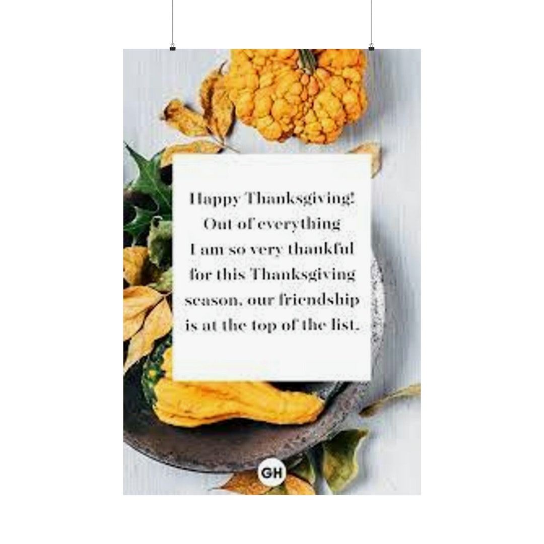 Thanksgivingfriendsposters Holidayfriendshipart - Etsy