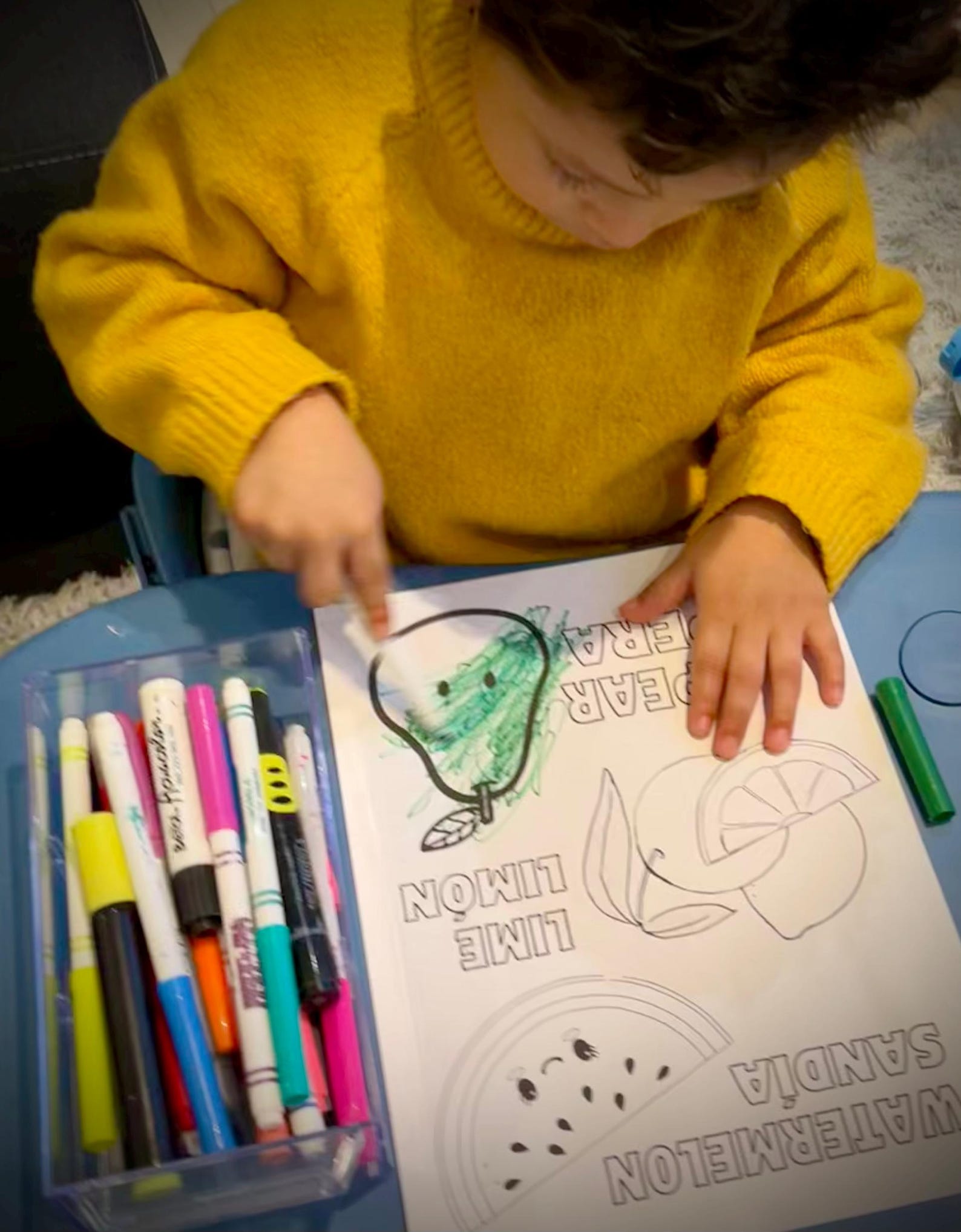 Printable Coloring Pages for Kids | Fruits With Names in English and ...