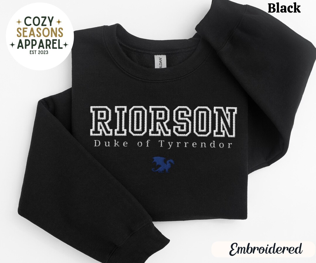 Embroidered Riorson Duke of Tyrrendor, Onyx Storm Merch, Fourth Wing ...