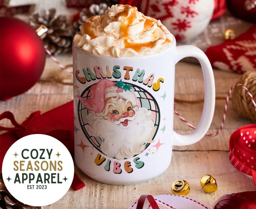 Vintage Christmas Mug, 15oz Christmas Big Mug, Christmas Gift Mug ...