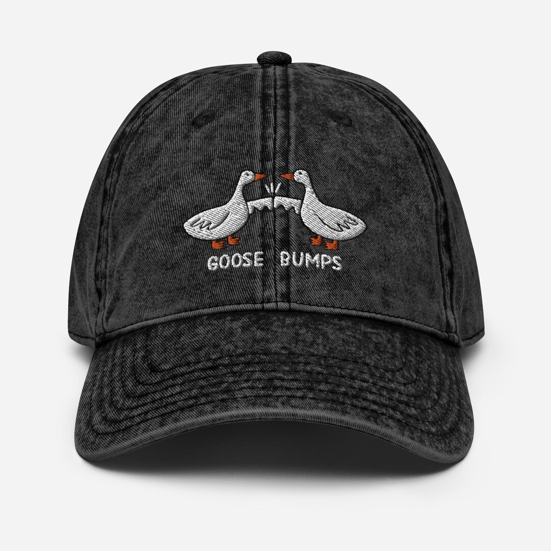Embroidered Goose Bumps Cap Vintage Humorous Baseball Hat Mom Dad ...