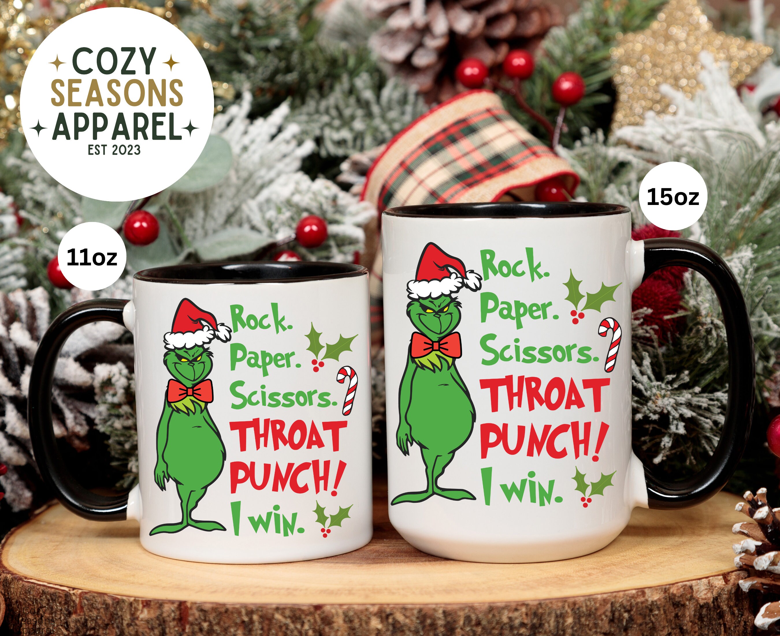 Grinch Christmas Mug, 15oz Christmas Big Mug, Christmas Gift Mug ...