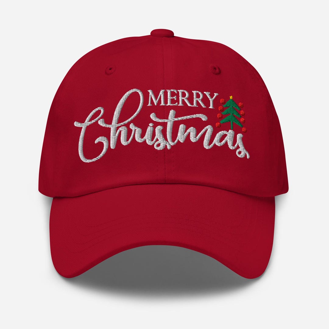 Embroidered Merry Christmas Cap Holiday Gifts for Him Her Festive Gift ...