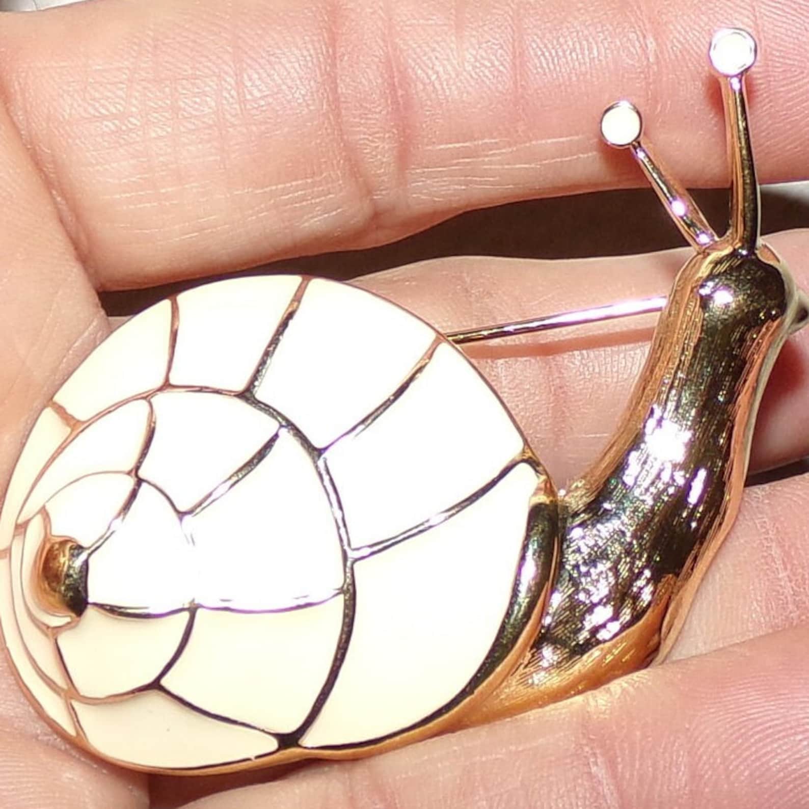 Gorgeous Signed Trifari TM Enamel Snail Shaped Pin-excellent!!!! - Etsy