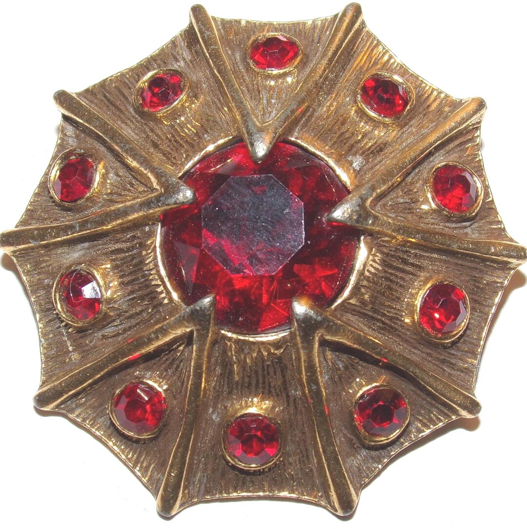 Beautiful AS IS Signed TARA Pin/pendant With Red Stones - Etsy