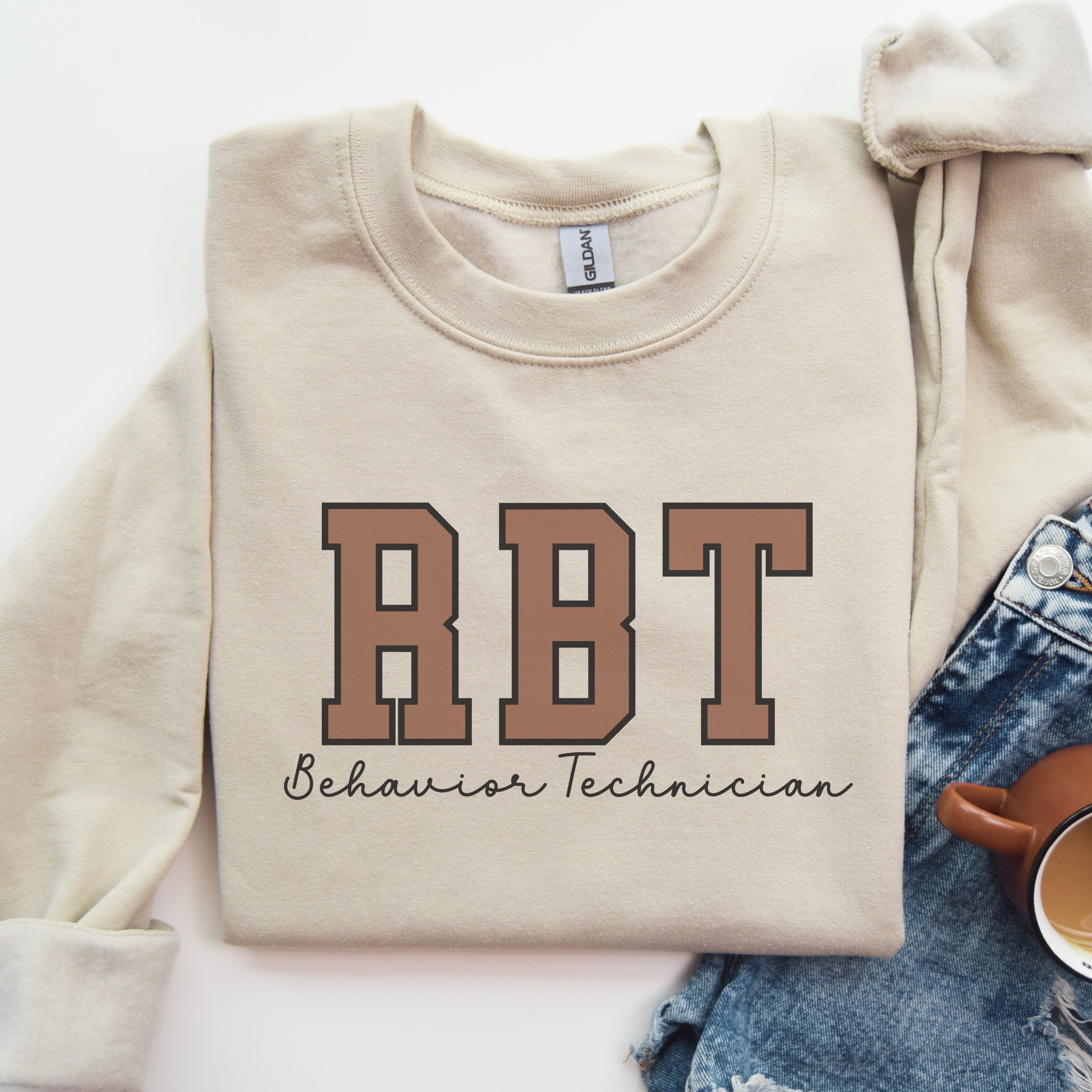 RBT Sweatshirt,aba Therapy Sweatshirt,behavior Technician Crewneck ...