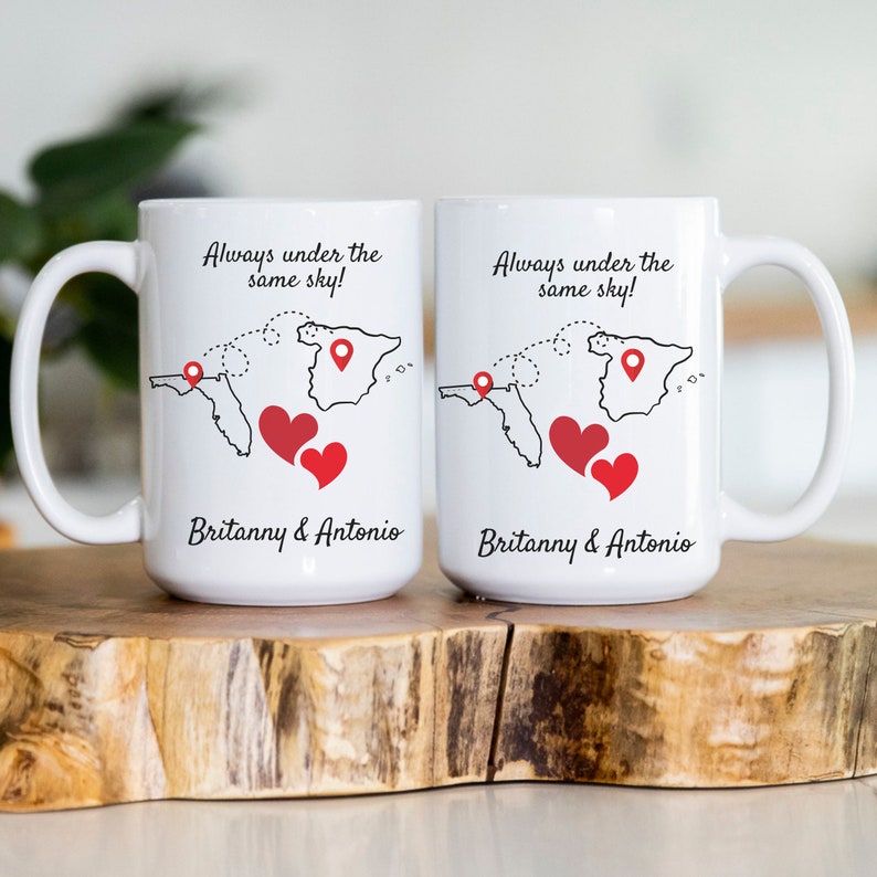 Long Distance Relationship Mug, Long Distance Gift for Boyfriend ...