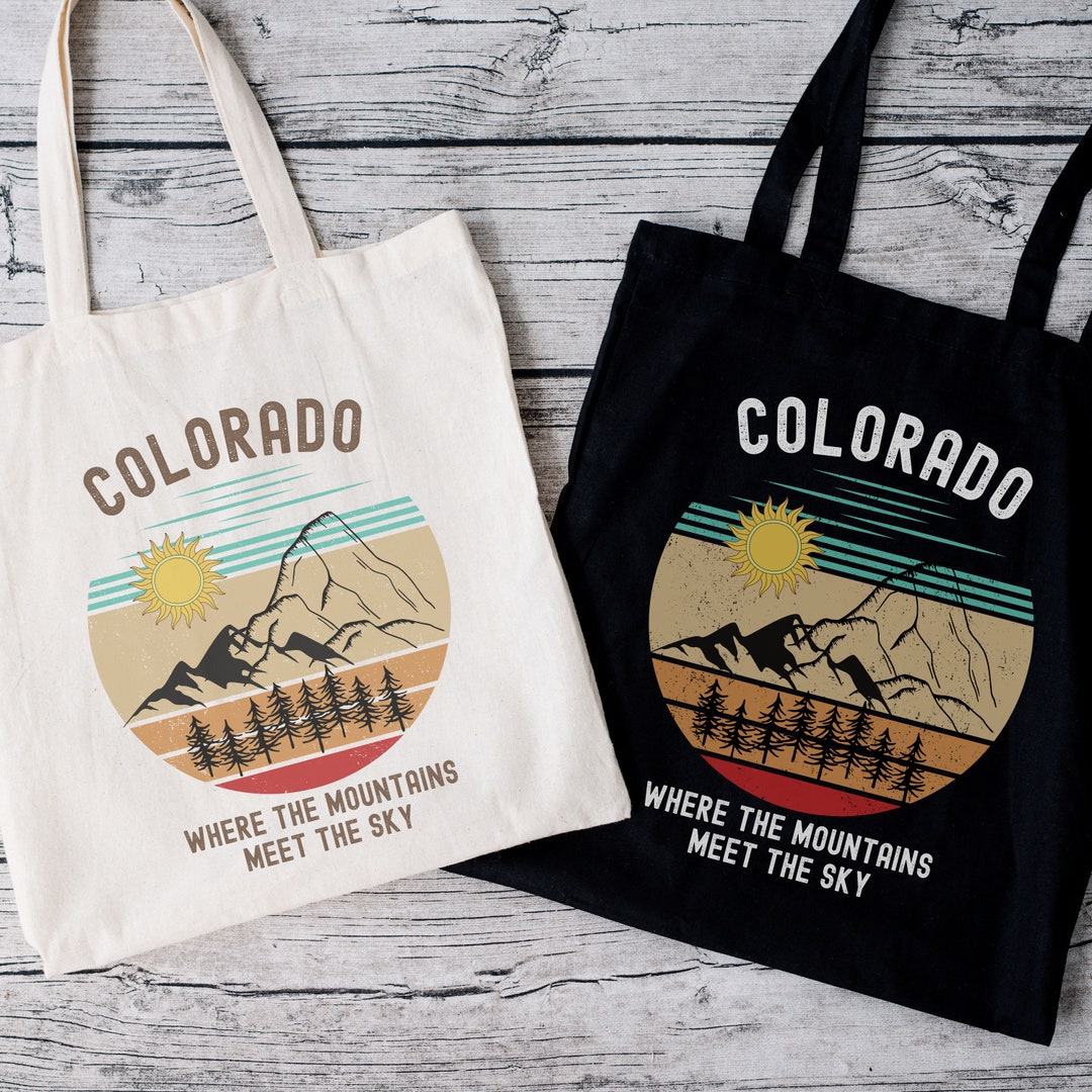 Retro Colorado Tote Bag,colorado State Bag,family Colorado Trip ...