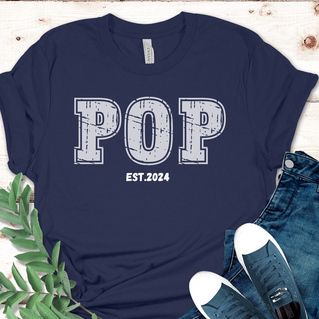 Promoted to Pop Pops Shirt,custom New Grandpa Pop Pop T-shirt Gift for ...