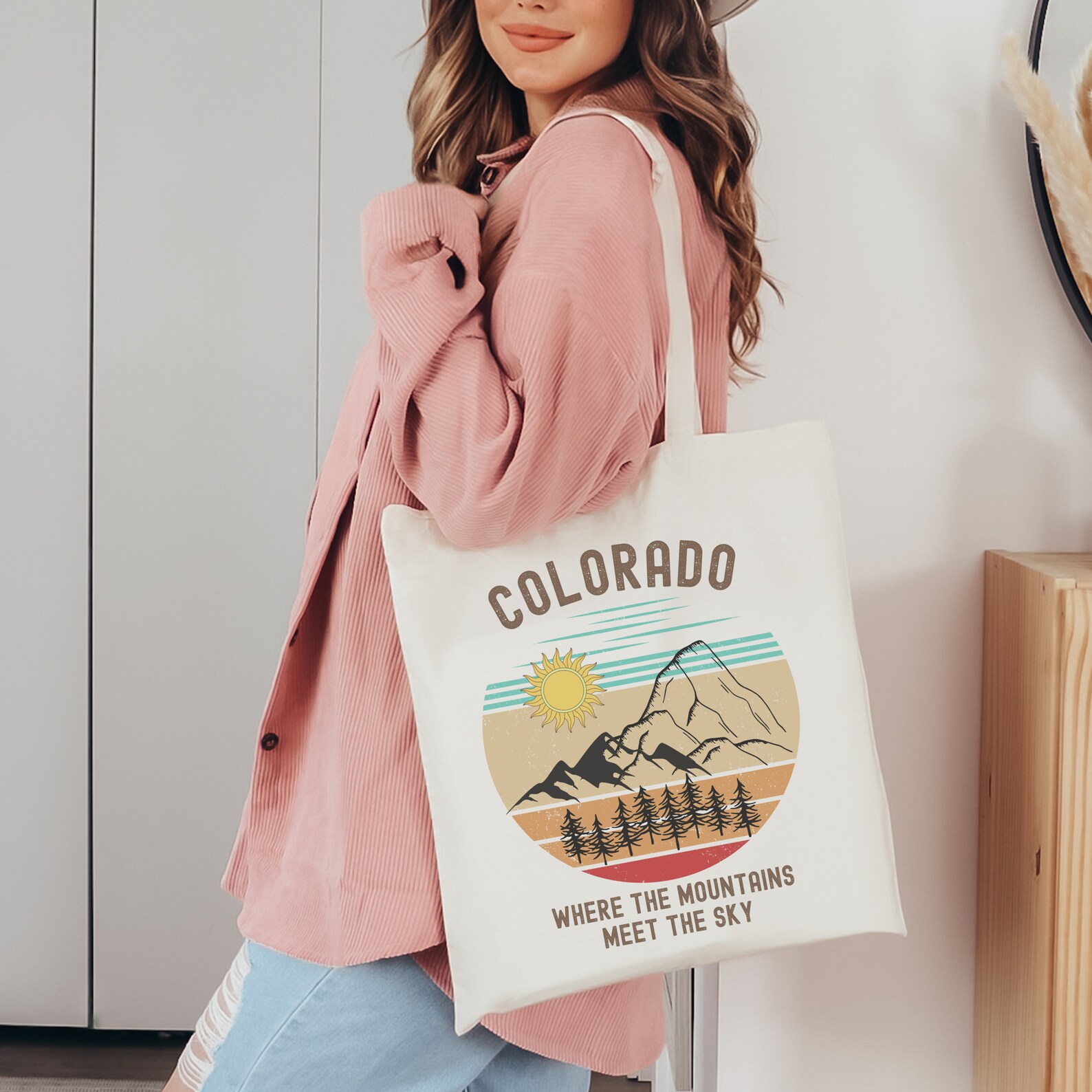 Retro Colorado Tote Bag,colorado State Bag,family Colorado Trip ...