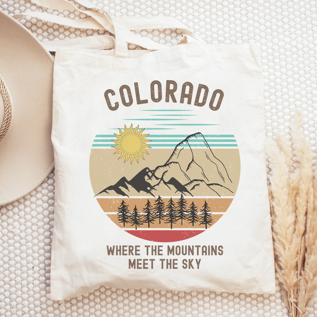 Retro Colorado Tote Bag,colorado State Bag,family Colorado Trip ...