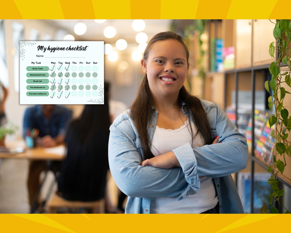 Hygiene Checklist for Kids Special Needs Daily Bathroom Chart - Etsy