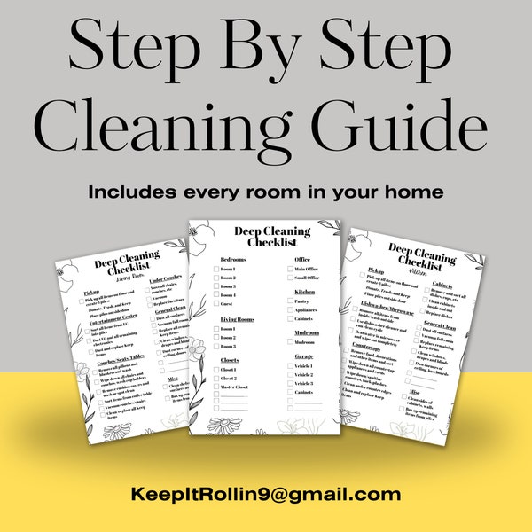 Cleaning Checklist - Etsy