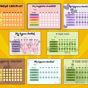Hygiene Checklist for Kids Special Needs Daily Bathroom Chart - Etsy