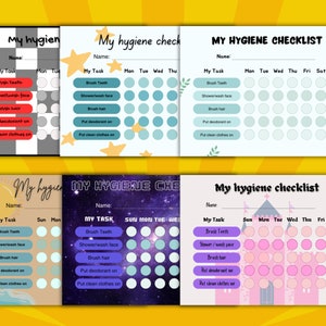 Hygiene Checklist for Kids Special Needs Daily Bathroom Chart - Etsy
