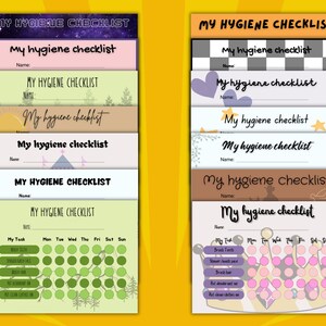 Hygiene Checklist for Kids Special Needs Daily Bathroom Chart - Etsy