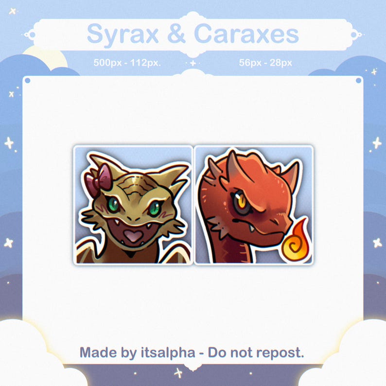 Emotes House of the Dragon - Syrax & Caraxes. - Etsy