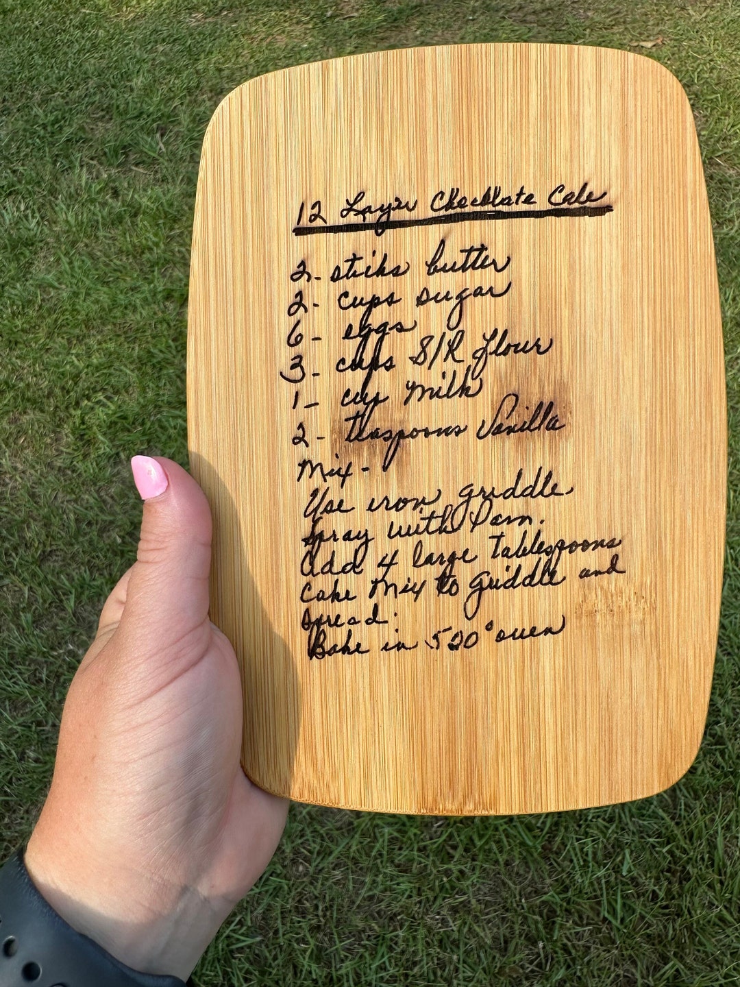 Custom Handwriting Cutting Board - Etsy