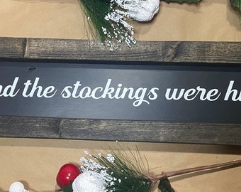 Stocking Hanger Christmas Stocking Sign Wood Stocking - Etsy