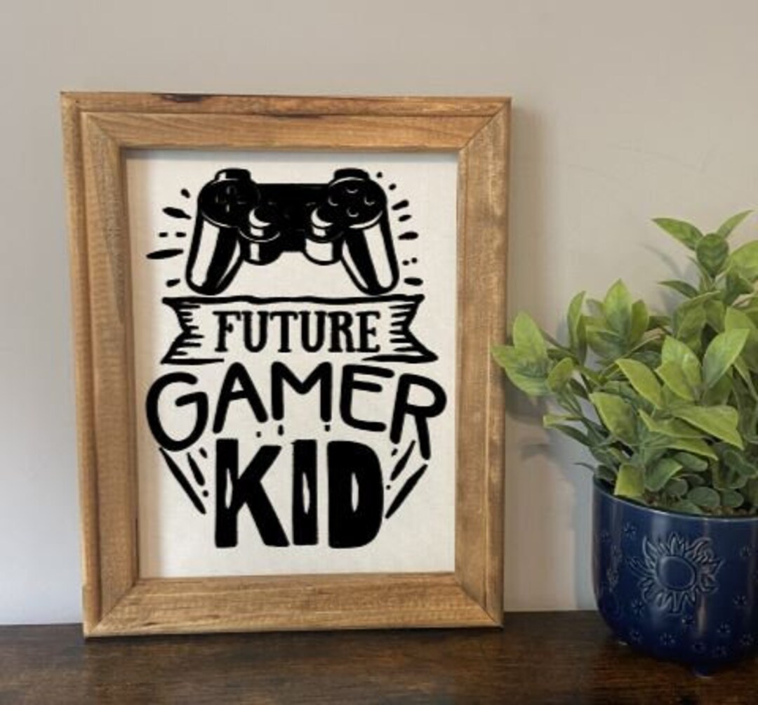 Future Gamer Kid Reverse Canvas Sign - Etsy