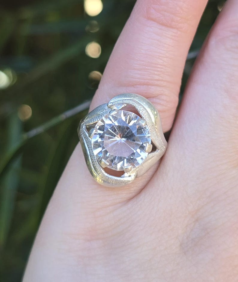 Vintage Faus R Taxco Mexico Sterling Silver Rock Crystal Quartz ...