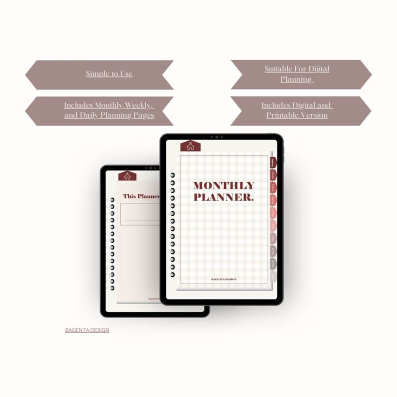 UNDATED Printable/digitally Available Planner - Etsy