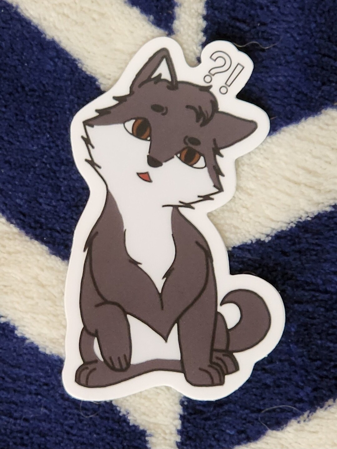 Confused Wolf Sticker - Etsy