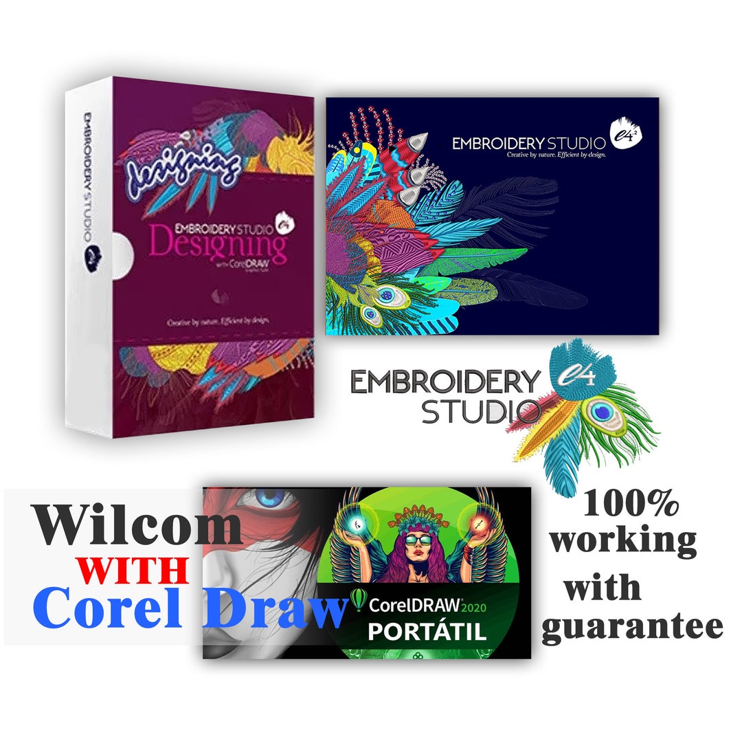 Wilcom e4 2 embroidery studio with Corel Draw wilcom digitizer - Etsy ...