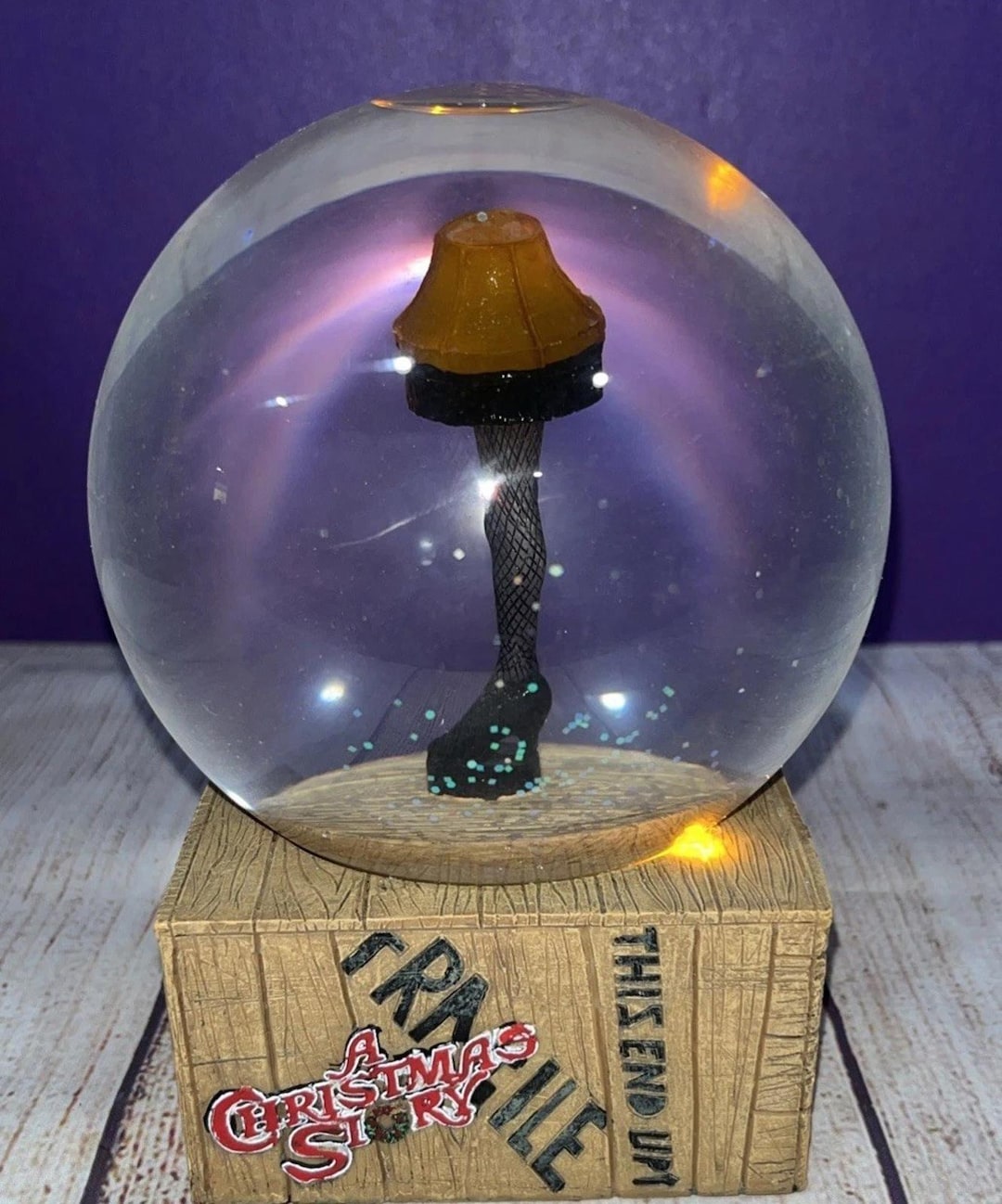 Christmas Story Leg Lamp Light up Snow Globe - Etsy