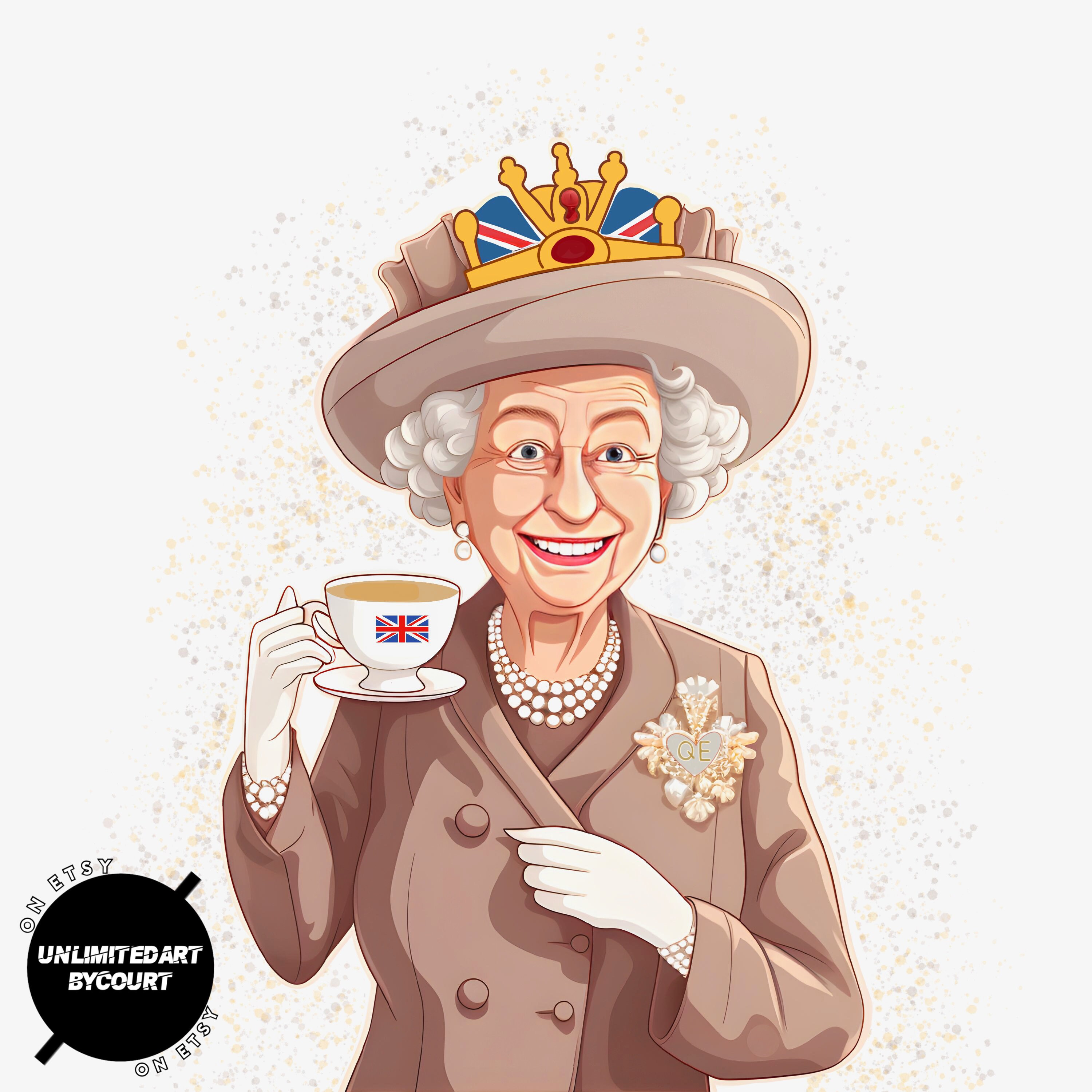 Queen Elizabeth Tribute Queen Elizabeth Art Royal Art Queen Etsy